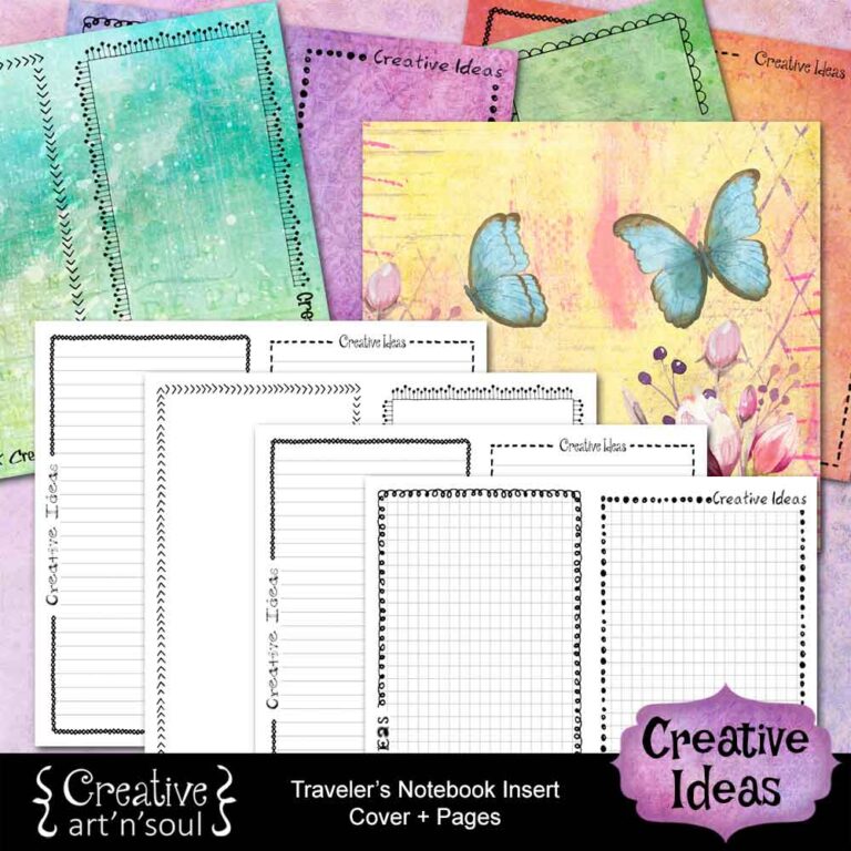 Printable Traveler’s Notebooks & Accessories - CreativeArtnSoul