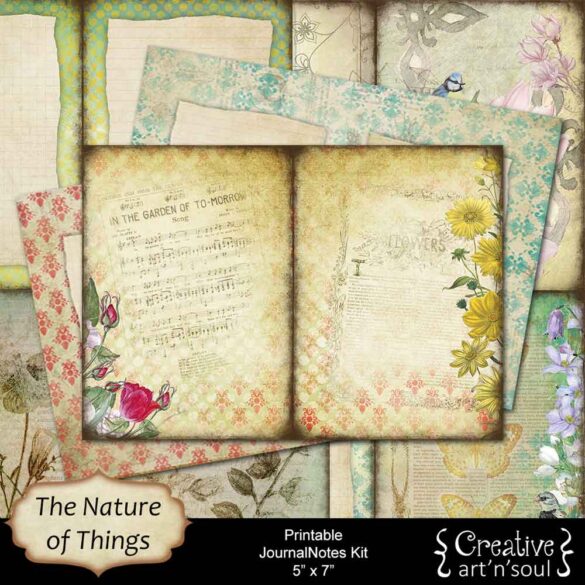 Printable Junk Journal Kit, The Nature of Things - CreativeArtnSoul