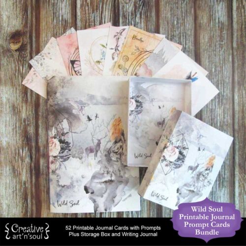 Wild Soul Printable Journal Prompt Cards Bundle - Creative ArtnSoul