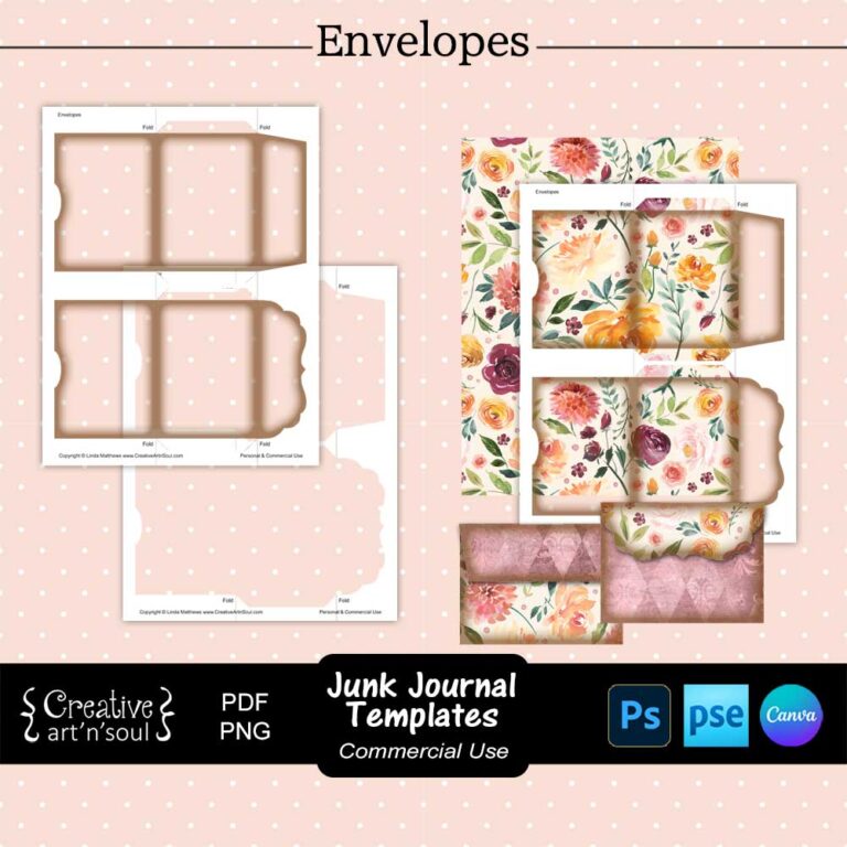 Junk Journal Templates, Envelopes - CreativeArtnSoul