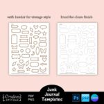 Junk Journal Templates, Shapes - CreativeArtnSoul