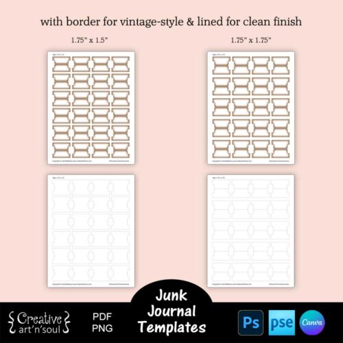 Junk Journal Templates, Tabs - CreativeArtnSoul