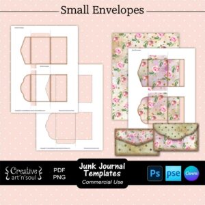 Junk Journal Templates, Small Envelopes - CreativeArtnSoul