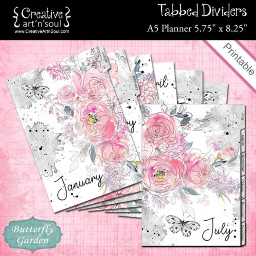 Butterfly Garden Printable Planner, Monday Start - Creative ArtnSoul