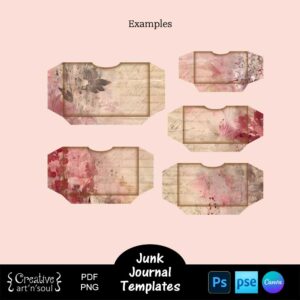 Printable Junk Journal Templates, Expandable Pockets - Creative ArtnSoul