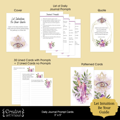 Printable Daily Journal Prompt Cards, Let Intuition Be Your Guide ...