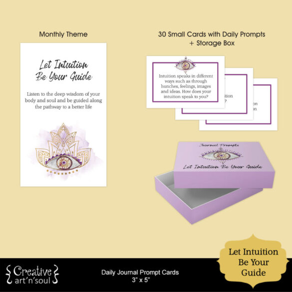 Printable Daily Journal Prompt Cards, Let Intuition Be Your Guide ...