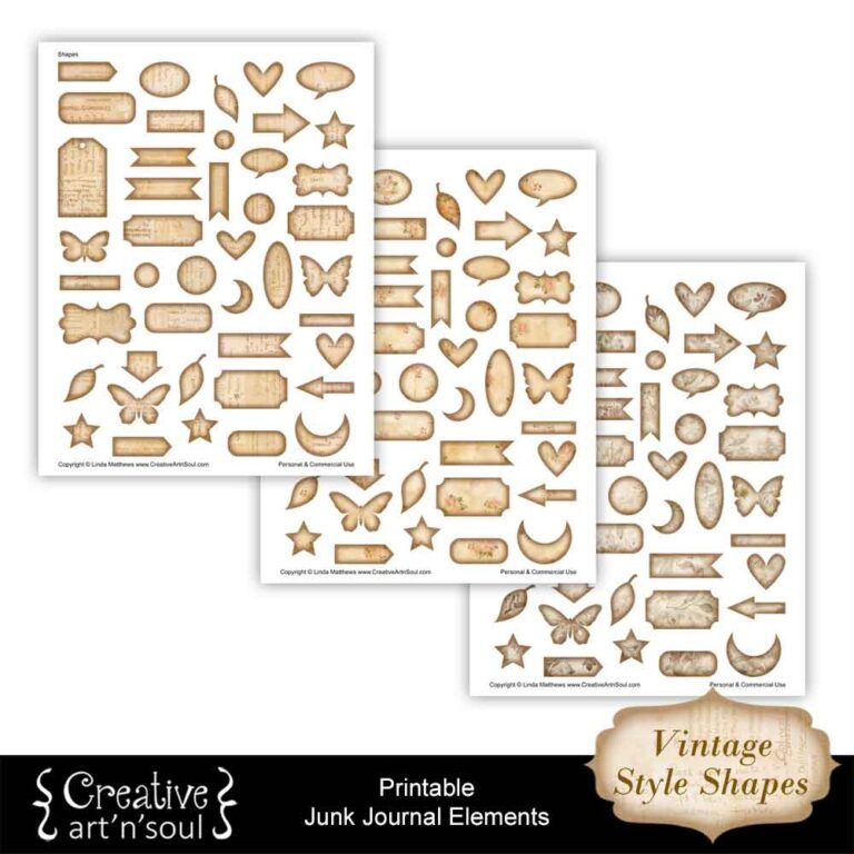 Junk Journal Collage Shapes - CreativeArtnSoul