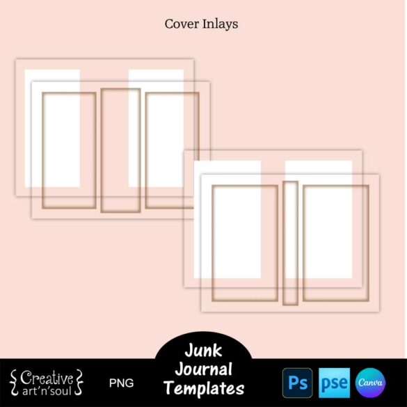 Junk Journal Templates, Cover and Page Set 1″ Spine Width ...