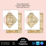 Printable Junk Journal Templates, Large Envelope with Pointed Flap ...