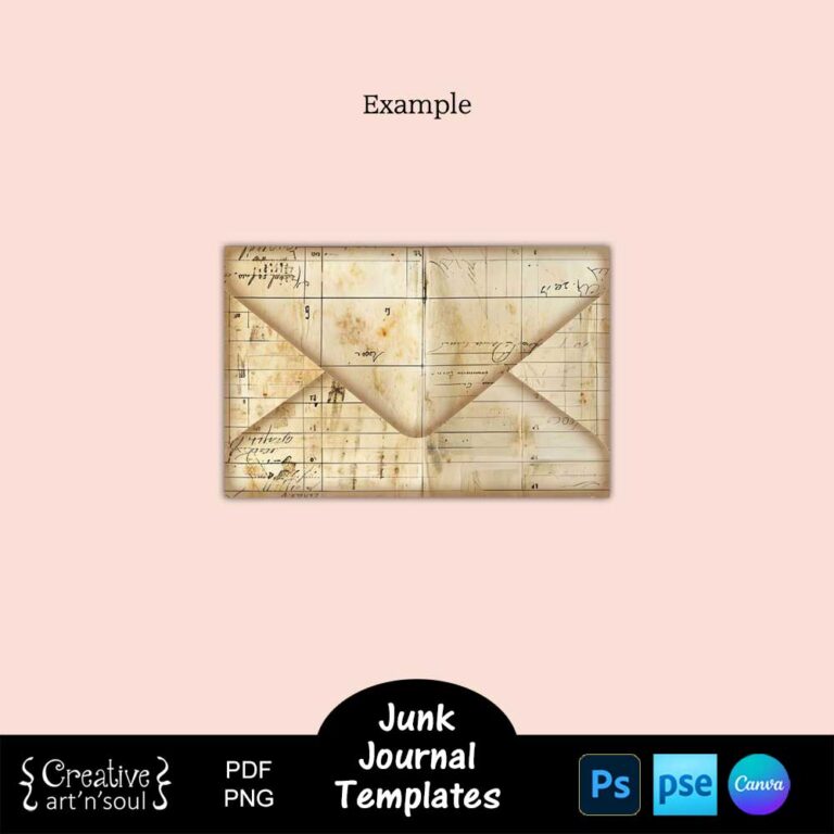 Printable Junk Journal Templates, Large Envelope with Pointed Flap ...