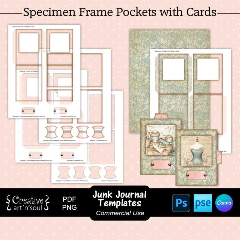 Printable Junk Journal Templates Library - CreativeArtnSoul