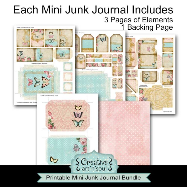 Printable Mini Junk Journal Bundle - CreativeArtnSoul