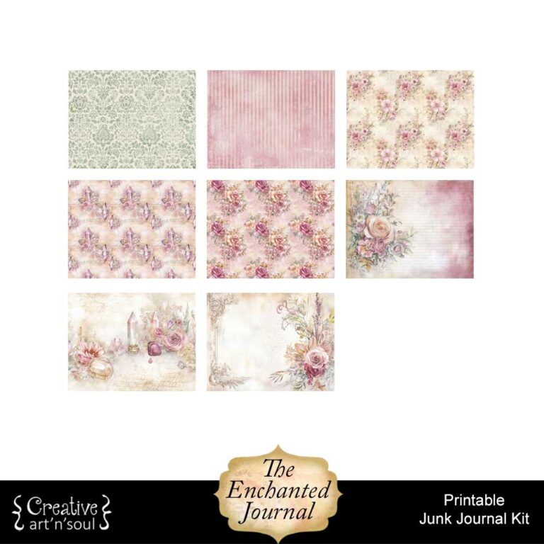 Printable Junk Journal Kit, The Enchanted Journal - CreativeArtnSoul