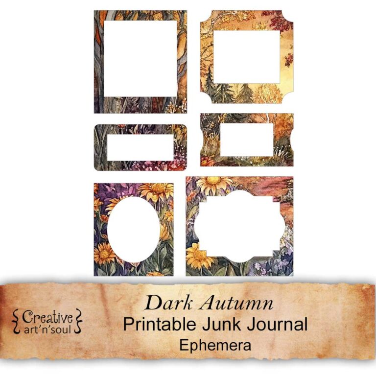 Dark Autumn Printable Junk Journal Mega Kit - Creative ArtnSoul