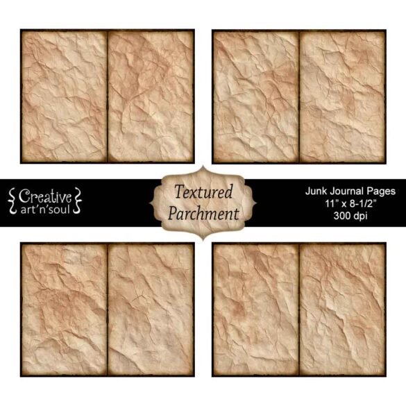Printable Junk Journal Pages, Textured Parchment - CreativeArtnSoul