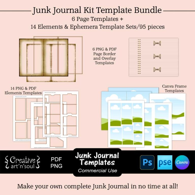 New to Junk Journal Templates - CreativeArtnSoul