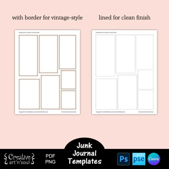 Junk Journal Templates, Complete Junk Journal Kit Bundle - CreativeArtnSoul