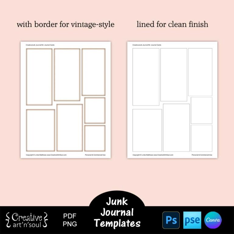 Junk Journal Templates, Complete Junk Journal Kit Bundle - CreativeArtnSoul