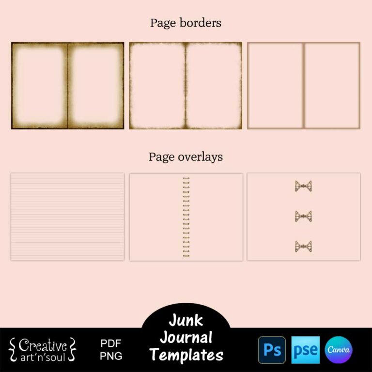 Junk Journal Templates, Complete Junk Journal Kit Bundle - CreativeArtnSoul