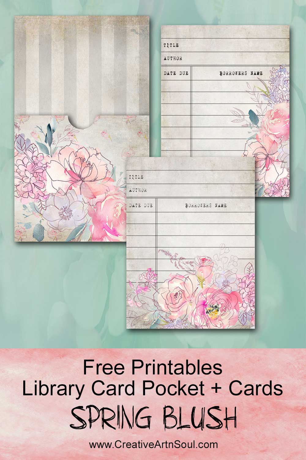 Free Printable Library Cards And Pocket For Your Junk Journals 
